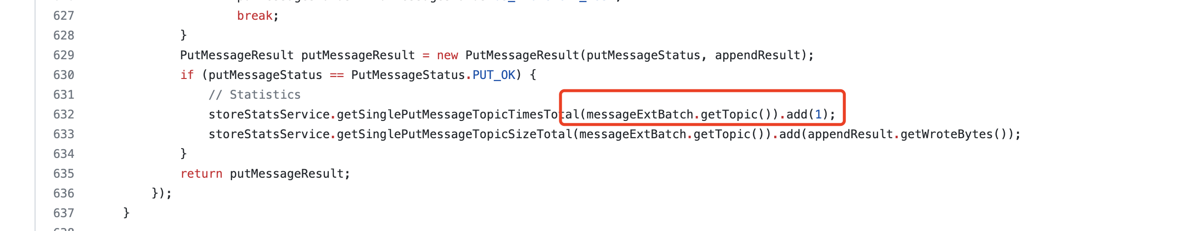 Dledger Commitlog put batch msgs stats has bug · Issue #3601 · apache/rocketmq · GitHub