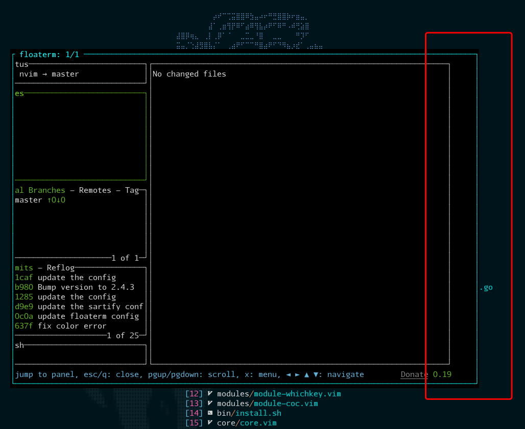 When open lazygit the width has abnormal filling · Issue #96 · voldikss/vim-floaterm · GitHub