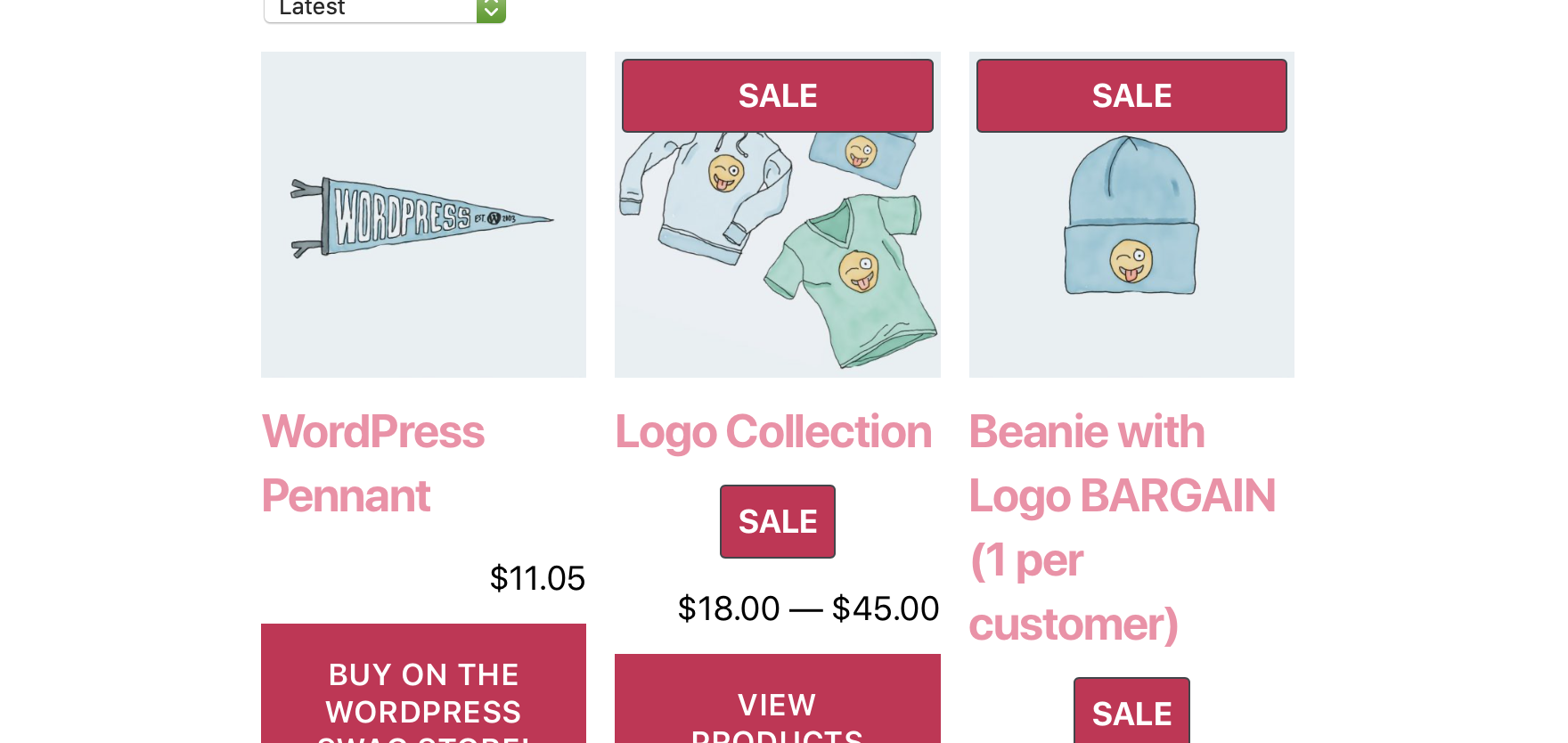 Twenty Twenty: All Products product image "Sale" badge left-align ...