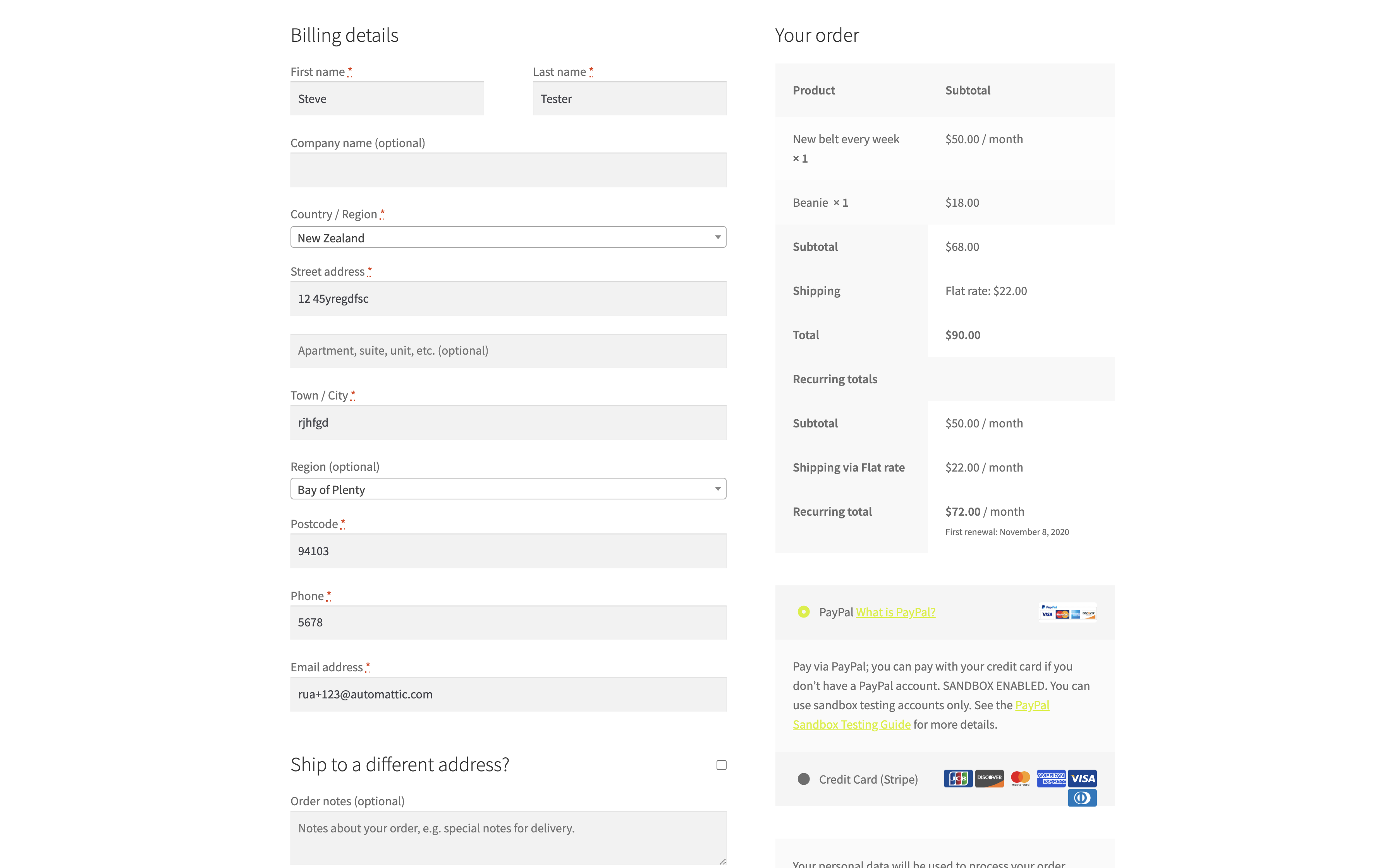 Integration Tracking (WC Subscriptions): Ensure subscription orders use a supported payment ...