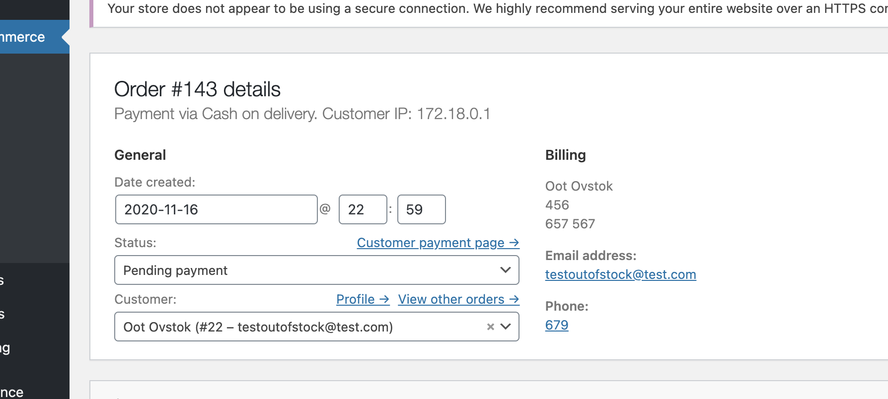 Checkout block: pending order when product is out of stock, generic ...