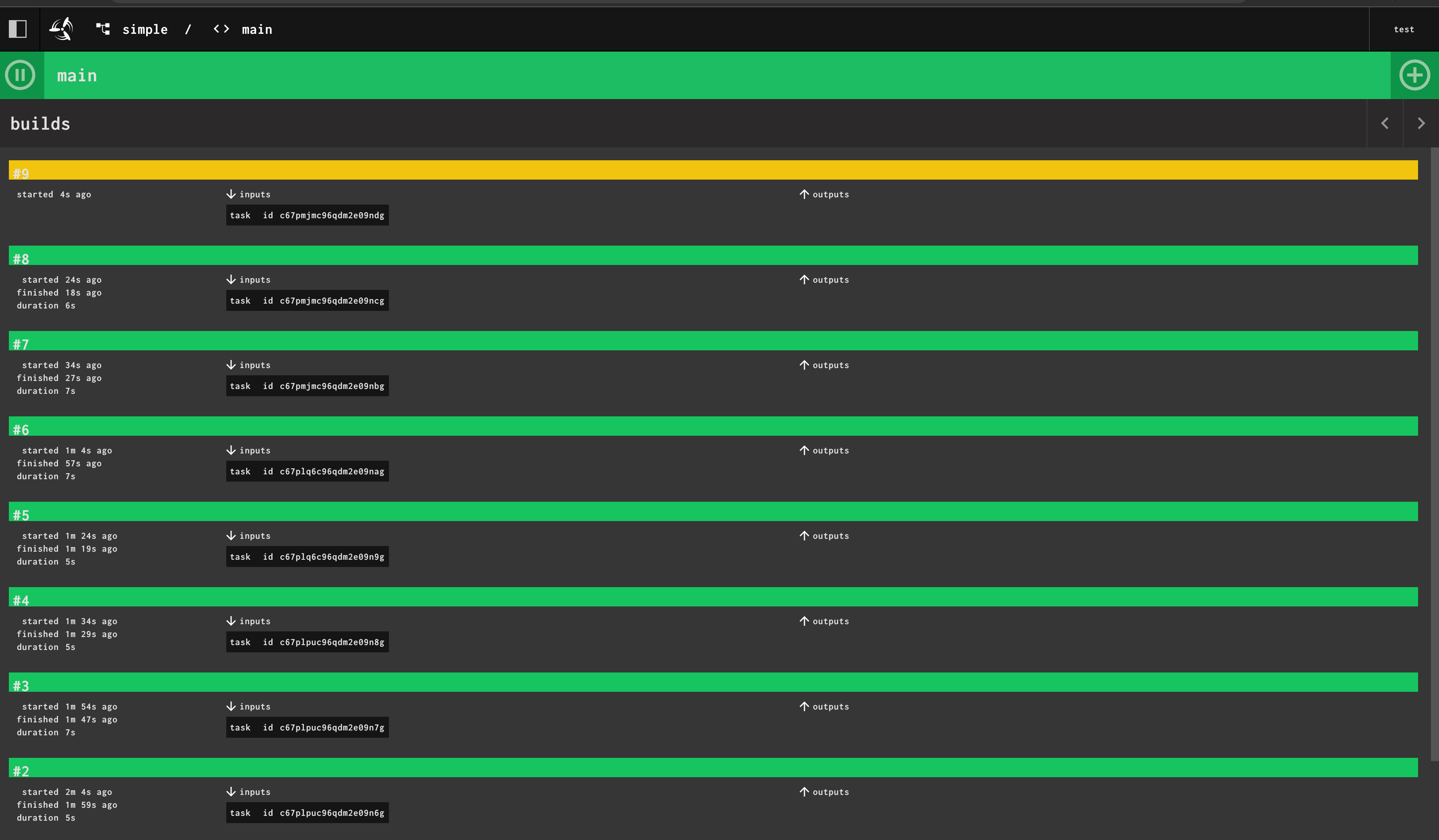 With 'version: every' build for every version is scheduled in order one by one (not in parallel ...
