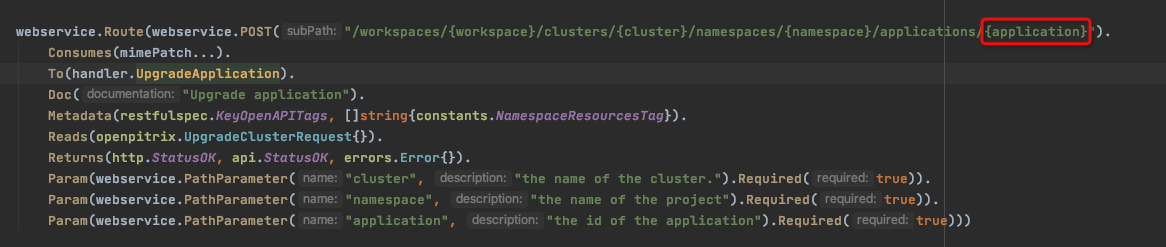 open api 'upgrade application' 中的“{application}”这个path variable的取值有问题 · Issue #5602 · kubesphere ...