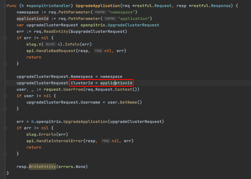 open api 'upgrade application' 中的“{application}”这个path variable的取值有问题 · Issue #5602 · kubesphere ...