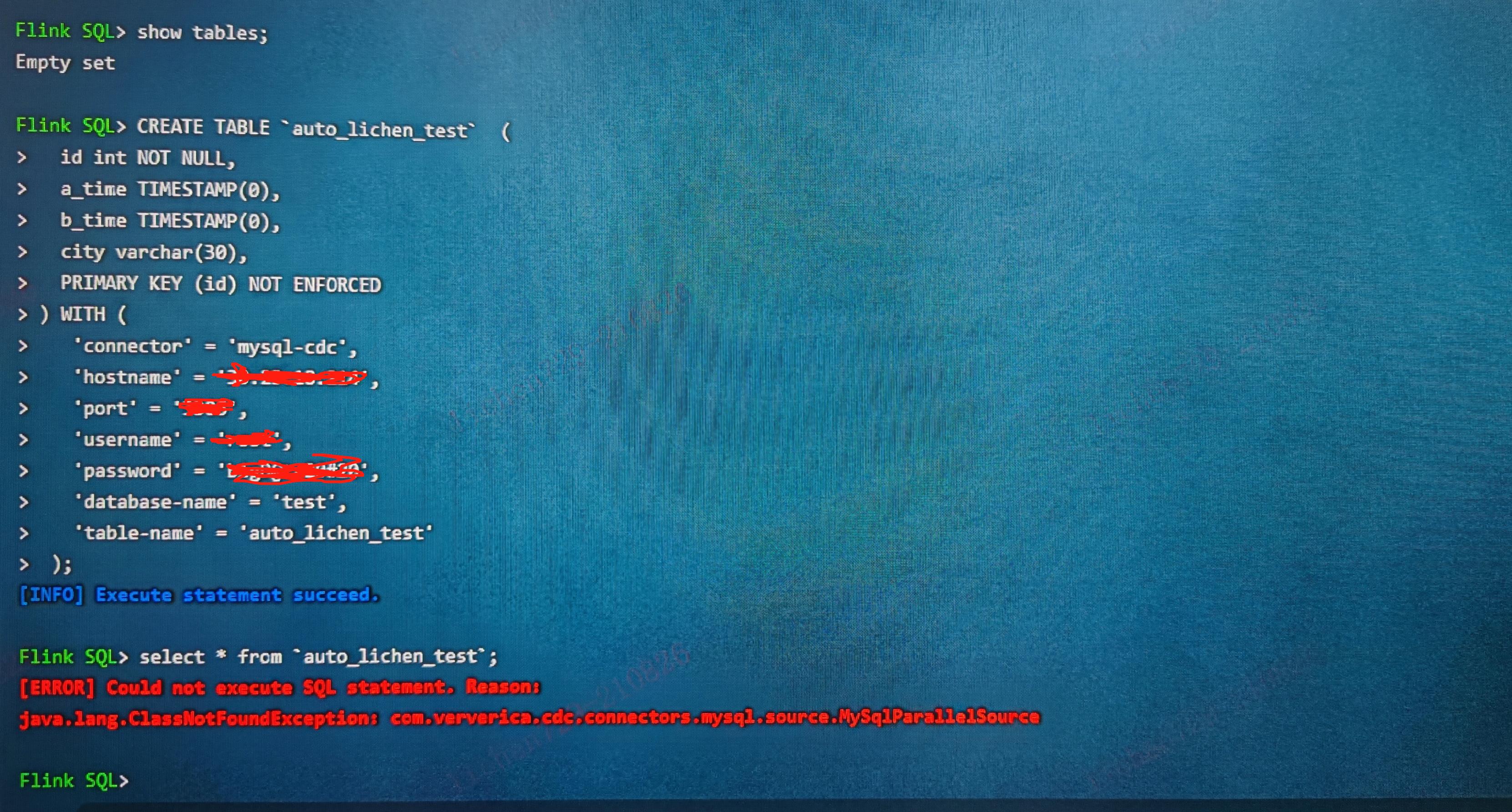 CDC2.0使用sql-client.sh查询报错 · Issue #364 · apache/flink-cdc · GitHub