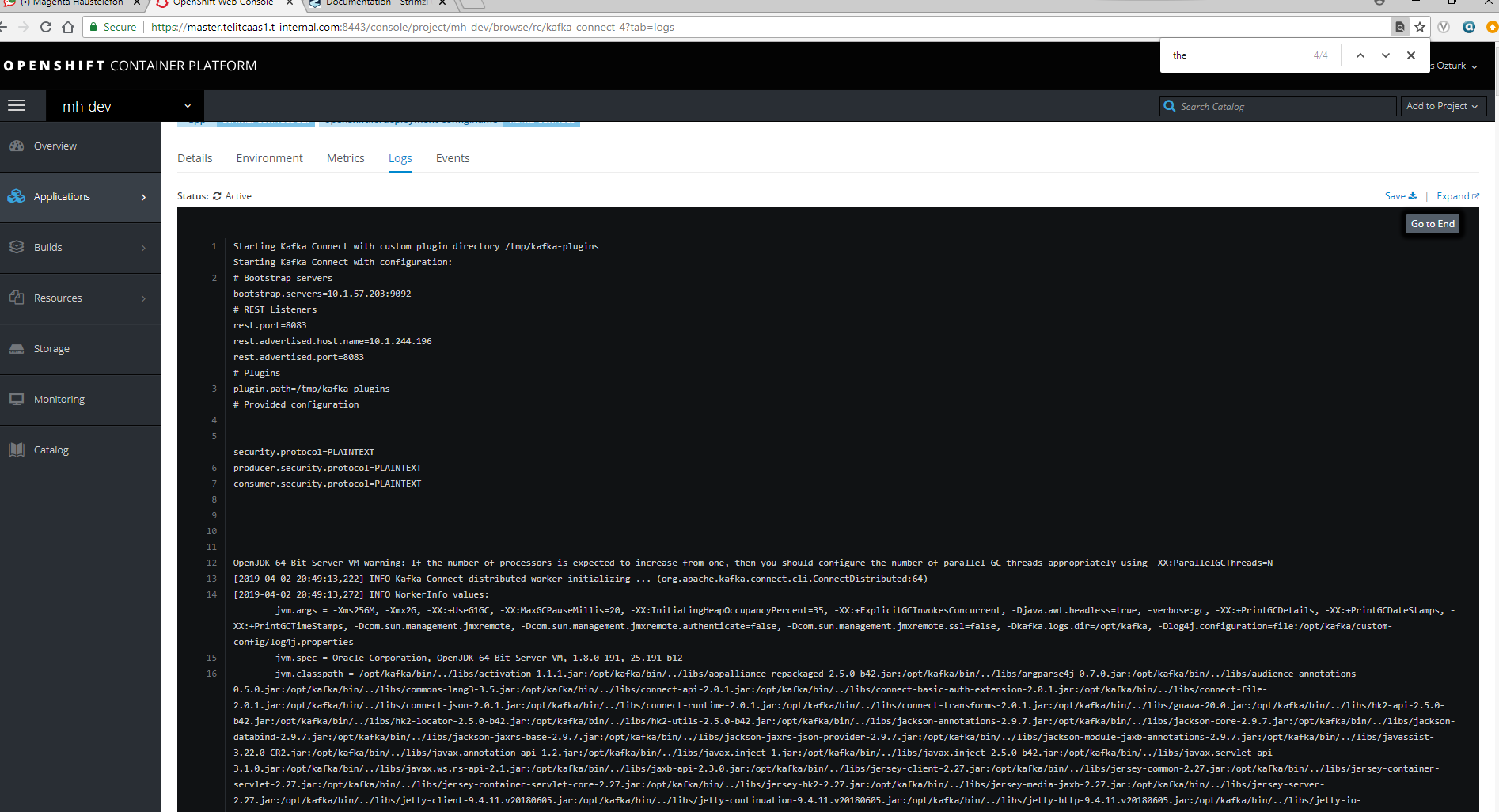 Kafka Connect Configurations are not transferred to the rebuild image with S2I in Openshift ...
