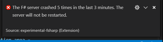 F# server crashes after startup · Issue #1127 · ionide/ionide-vscode-fsharp · GitHub