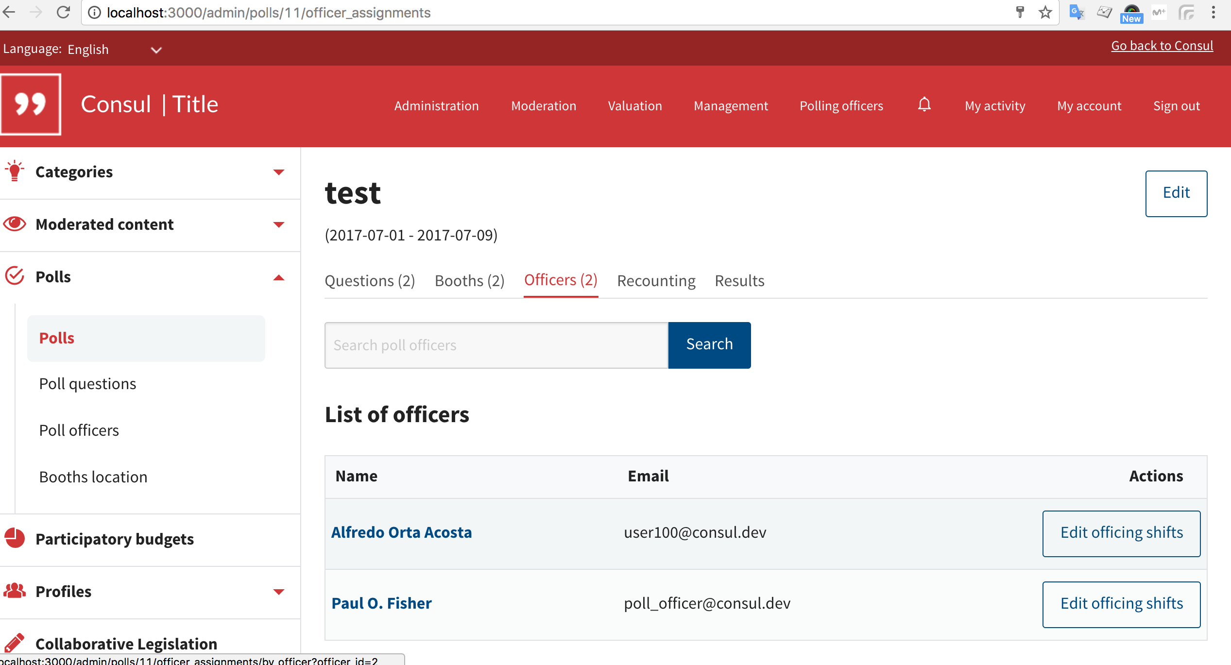 Officer schedule · Issue #1741 · consuldemocracy/consuldemocracy · GitHub