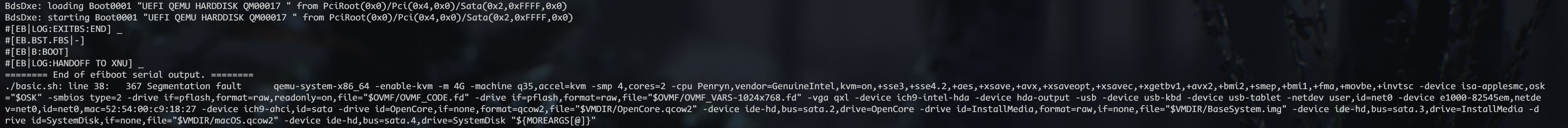 Segmentation Fault Qemu System · Issue 25 · Notaperson535oneclick Macos Simple Kvm · Github 4749