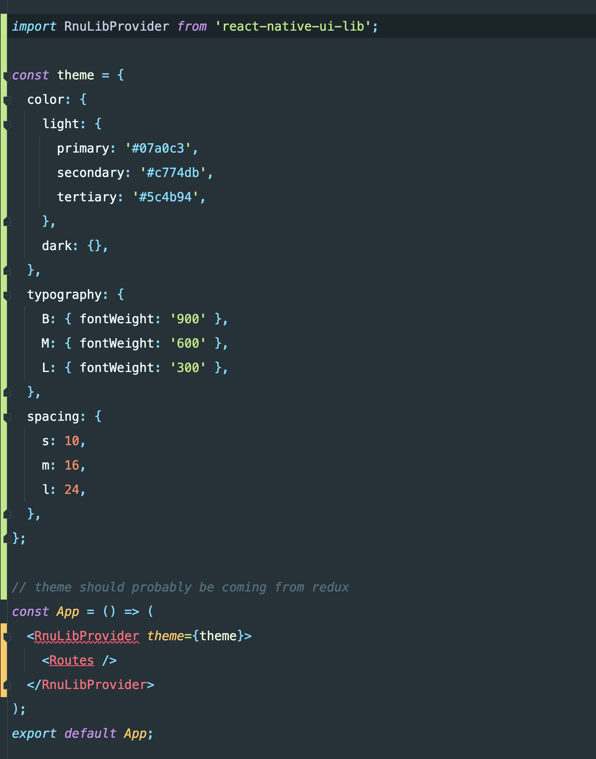 Apply loadColors multiple times · Issue #1080 · wix/react-native-ui-lib · GitHub