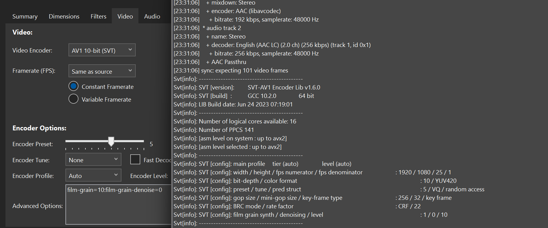 SVT AV1 tune preset always forced to VQ even when PSNR is choosed · Issue #5223 · HandBrake ...