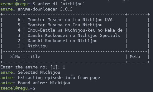 Download commands finds anime, will not download and then crashes ...