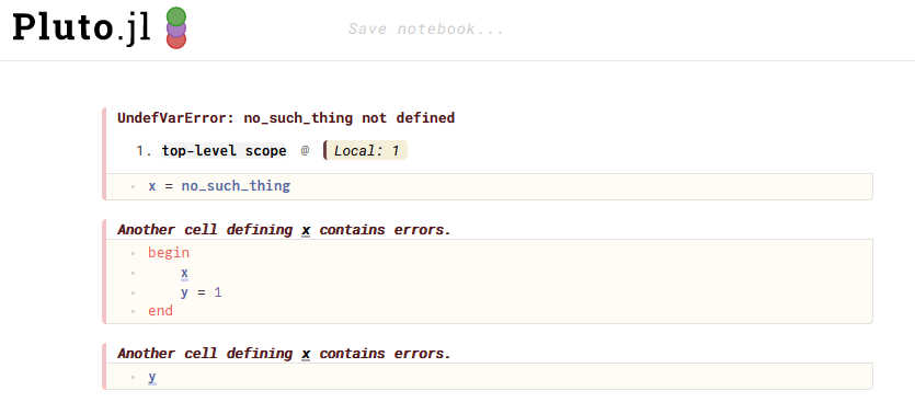 "Another cell defining `x` contains error" points to wrong variable · Issue #2524 · fonsp/Pluto ...