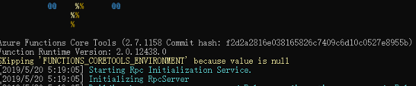 Debug The Azure Functions Pop Up The Warnings Messageskipping Functionscoretools