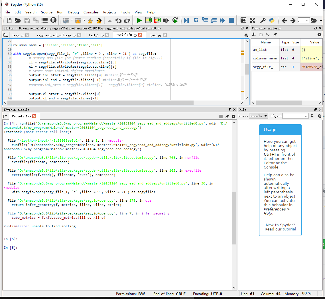 unable to find sorting · Issue #322 · equinor/segyio · GitHub