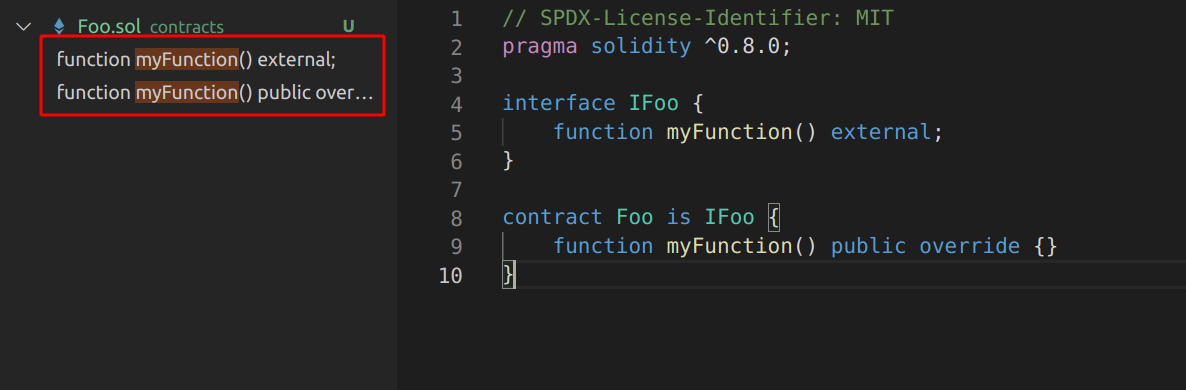 "Find all implementations" shouldn't include interface's function · Issue #44 · NomicFoundation ...