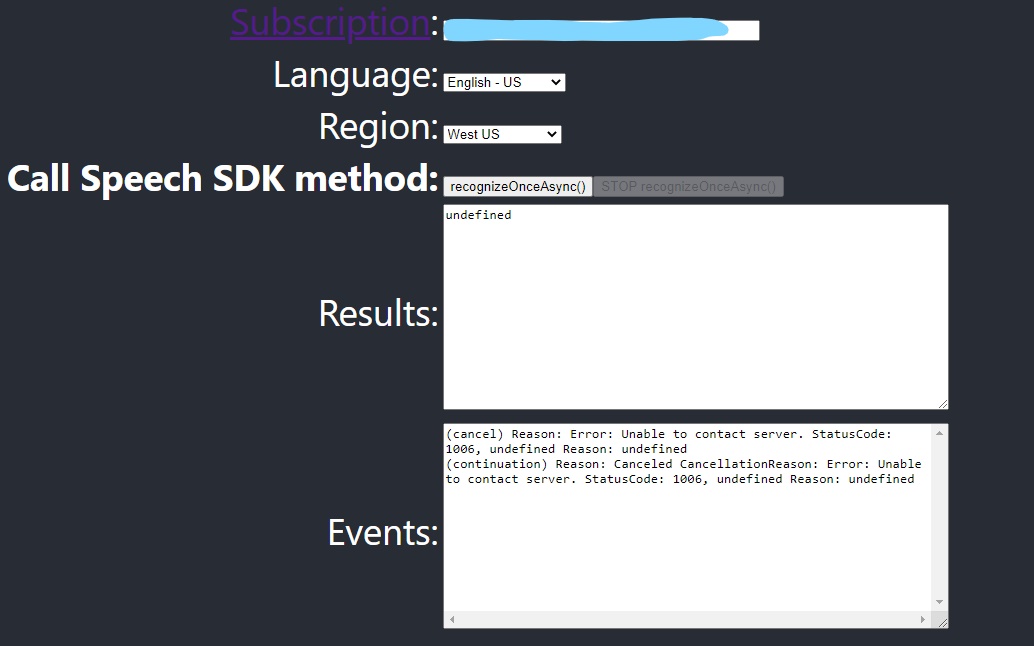 Unable To Get Started · Issue 331 · Microsoftcognitive Services Speech Sdk Js · Github