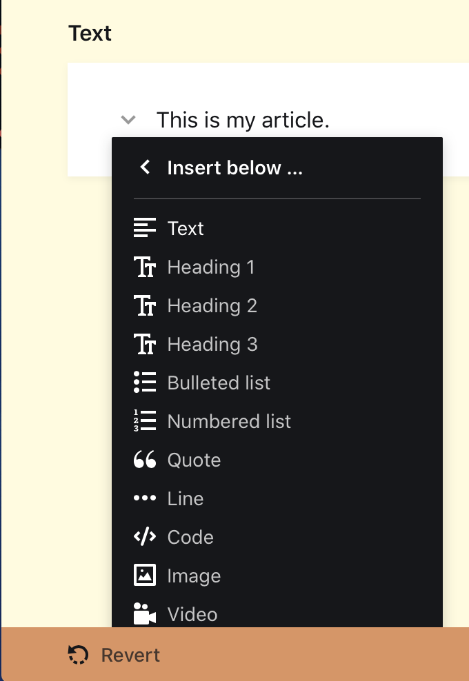 Insert Menu Appears Under "Unsaved Changes Bar" · Issue #167 · getkirby/editor · GitHub