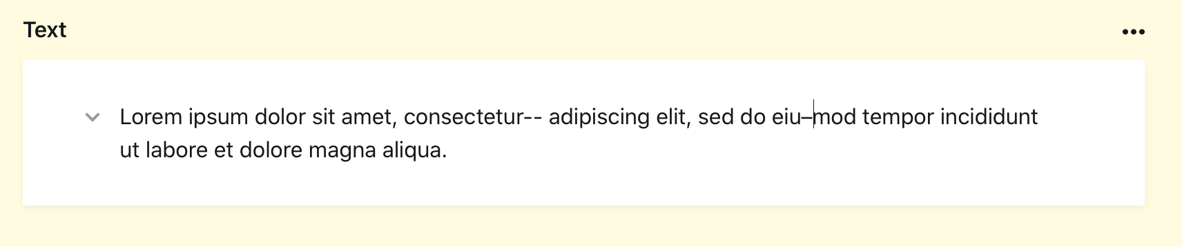 Two Hyphens Breaks Text Editing · Issue #184 · getkirby/editor · GitHub