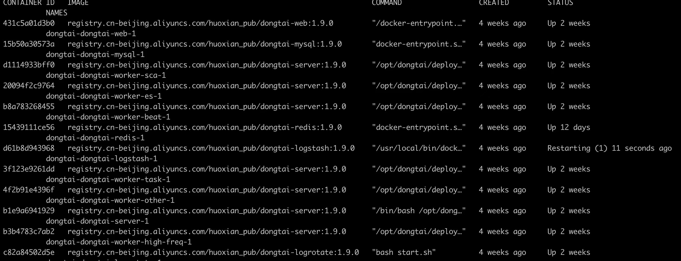 [Bug]: 洞态的logstash一直处于restating状态 · Issue #1195 · HXSecurity/DongTai · GitHub