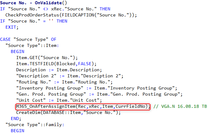 [Event Request] Table 5405 Production Order · Issue #3365 · microsoft/AL · GitHub