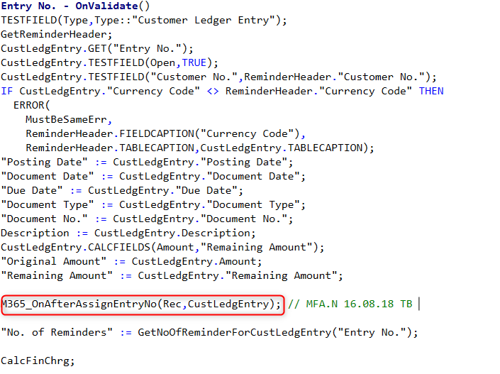 [Event Request] Table 296; Function Entry No. - OnValidate · Issue ...