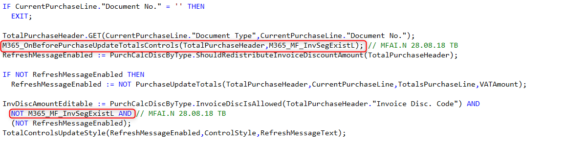 Event Request Codeunit 57 Document Totals · Issue 3649 · Microsoft