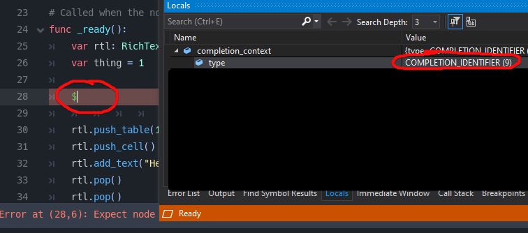 GDScript: `$` get node (dollar) operator completion issues · Issue #53395 · godotengine/godot ...