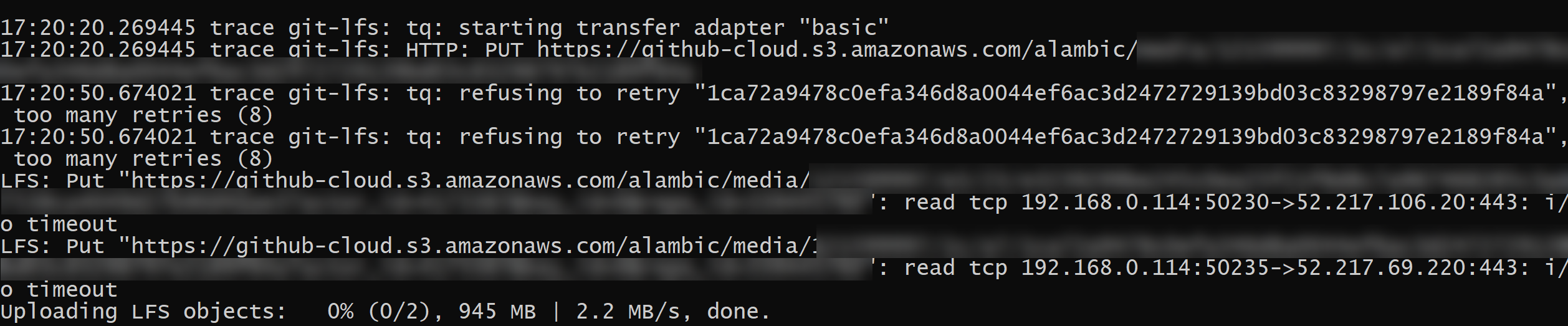 Improve output for retries when a failure occurs · Issue #4399 · git-lfs/git-lfs · GitHub