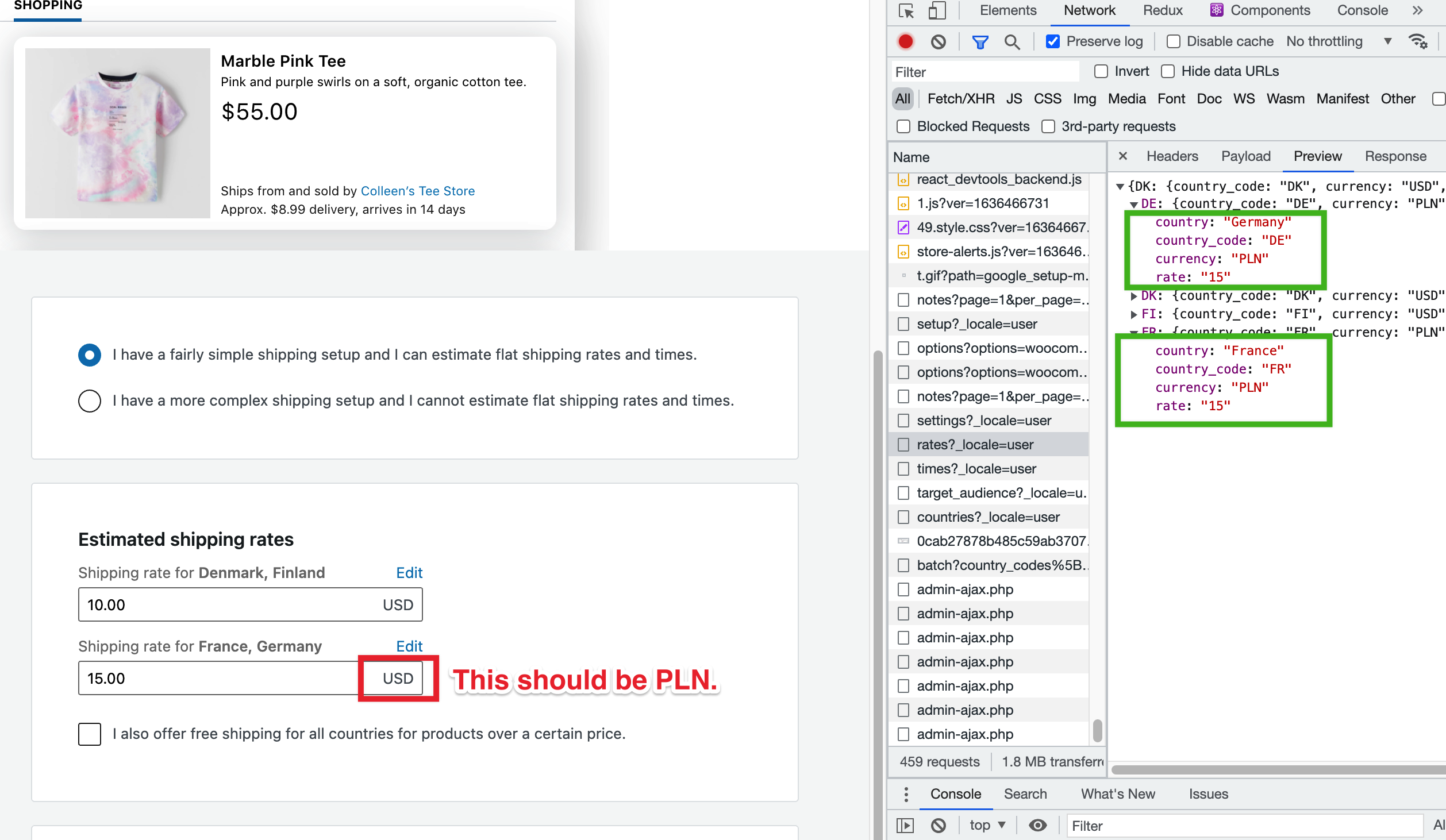 Shipping rate input does not display the correct currency · Issue #1189 · woocommerce/google ...