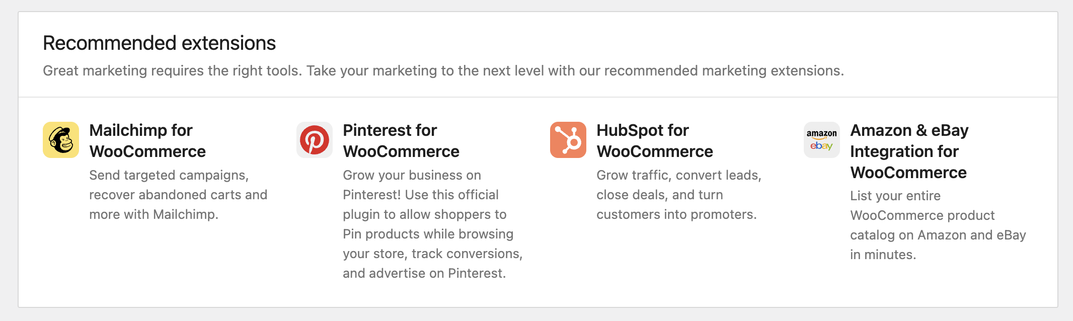 Marketing Page Implement Discover More Marketing Tools Card · Issue 34107 · Woocommerce