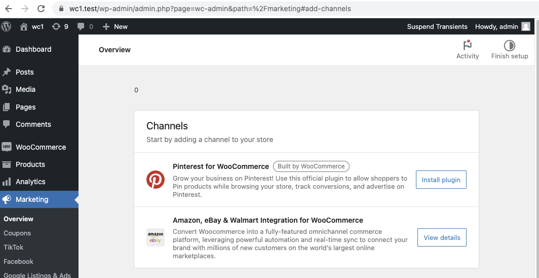Multichannel Marketing page displays literal 0 when there are no ...