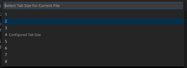 An option to manually set indent size in an editor · Issue #69505 · microsoft/vscode · GitHub