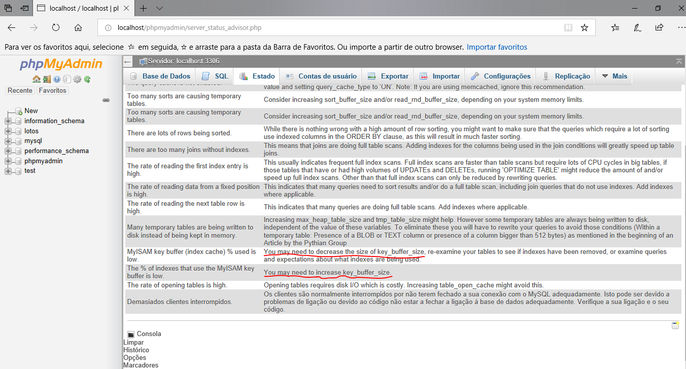 Server Status Advisor: Increase or Decrease key_buffer_size? · Issue #15222 · phpmyadmin ...