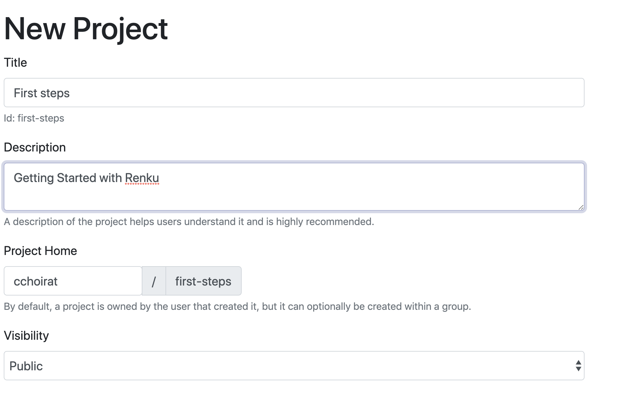 Project title and project home · Issue #445 · SwissDataScienceCenter/renku-ui · GitHub