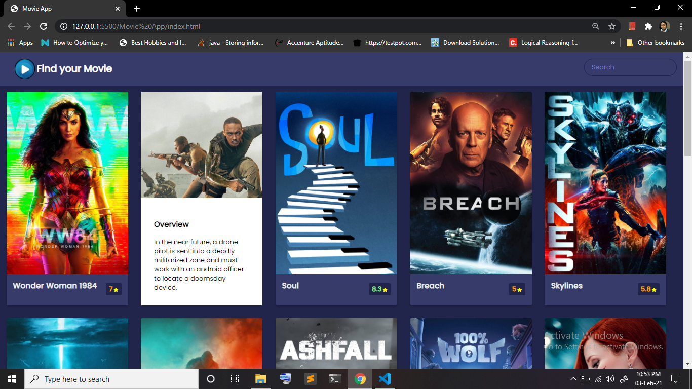 GitHub - imshaileshkr/Movie-app: Simple Movie-app using CSS, JavaScript ...