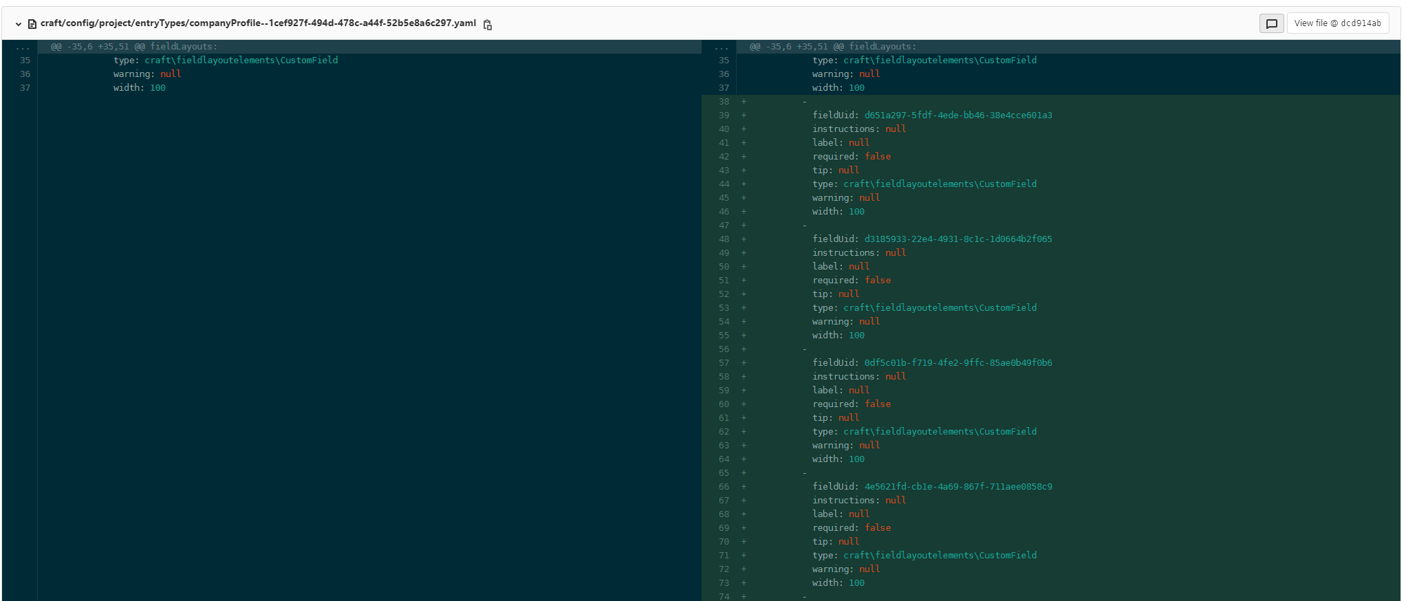 [FR] Add human-readable handles as comments to project config · Issue #7584 · craftcms/cms · GitHub