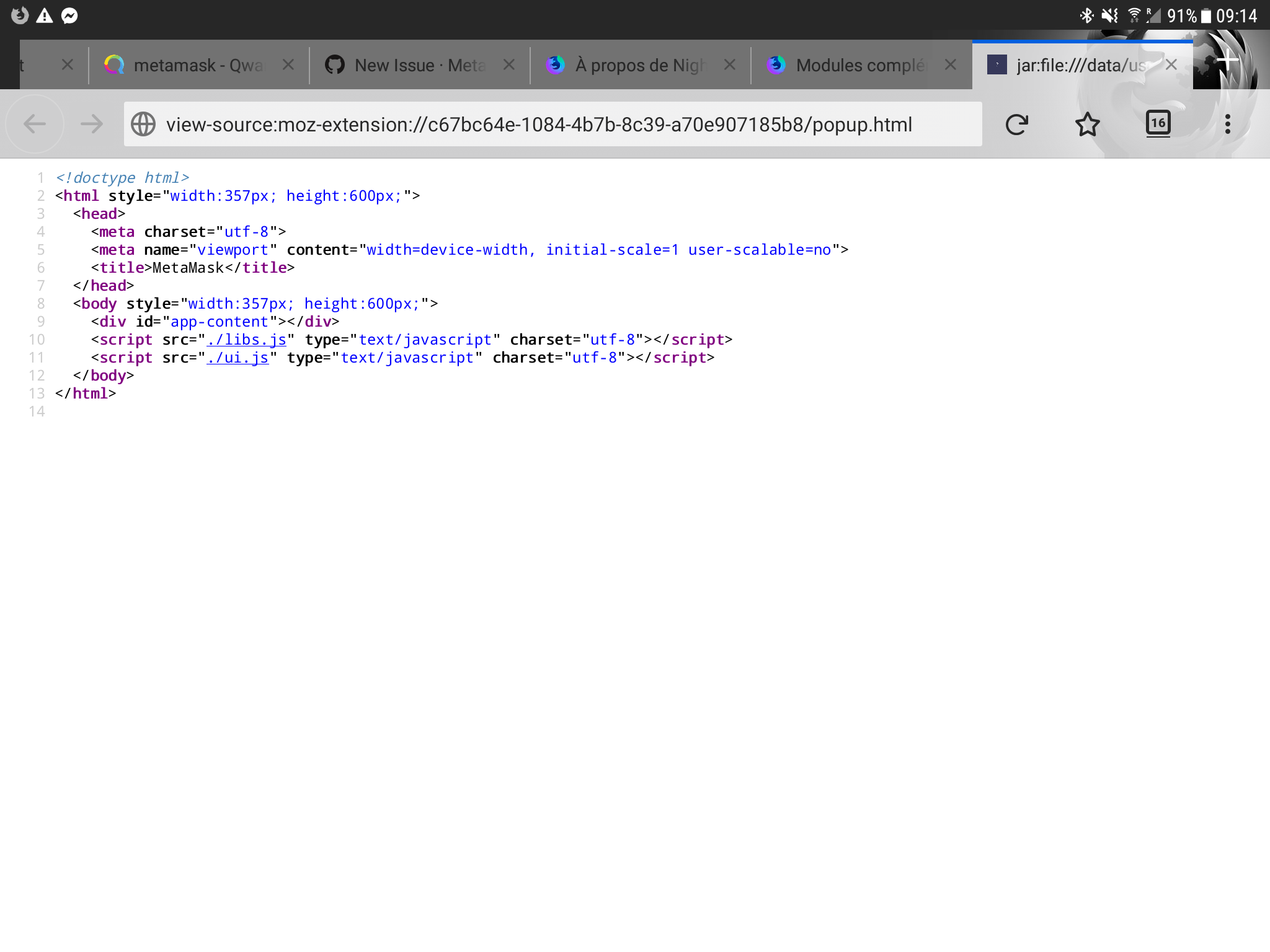 Wrong size view on Android · Issue #6178 · MetaMask/metamask-extension ...