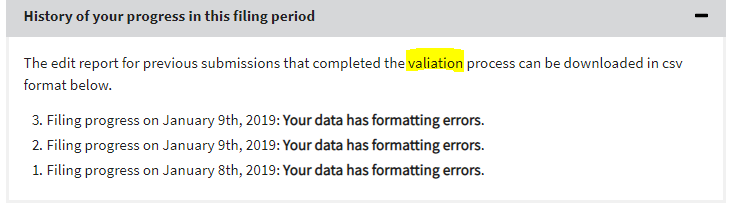 Validation is spelled incorrectly under the filing history · Issue #1241 · cfpb/hmda-platform-ui ...