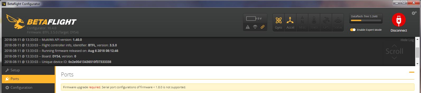 [bug] Configurator 10 4 Hangs On Ports Tab · Issue 1151 · Betaflight Betaflight Configurator