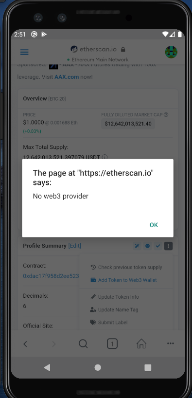 Cannot Add Token Via Etherscan · Issue 2073 · Metamaskmetamask Mobile · Github 5407