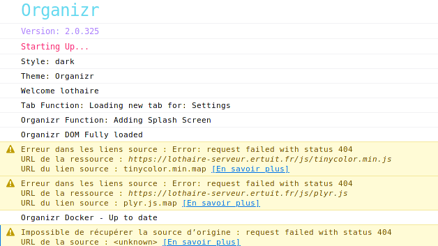 [WORK IN PROGRESS] Cockpit doesn't work anymore with Organizr after ...