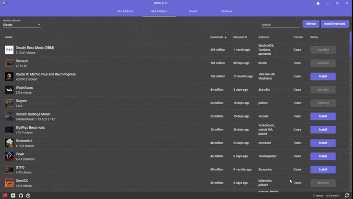 [2.x] Unable to install addon from github URL: "https://github.com/Aviana/LunaUnitFrames ...