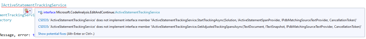 Improve reporting/UI for CS0535: T does not implement interface member M · Issue #64500 · dotnet ...