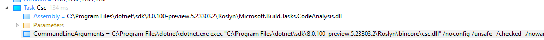 Setting ProvideCommandLineArgs to the Csc/Vbc task includes non-Csc args · Issue #67102 · dotnet ...