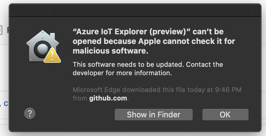 Wont Run On Macos · Issue 370 · Azureazure Iot Explorer · Github