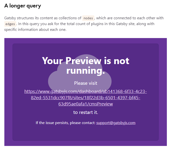Documentation samples not rendering · Issue #31451 · gatsbyjs/gatsby · GitHub