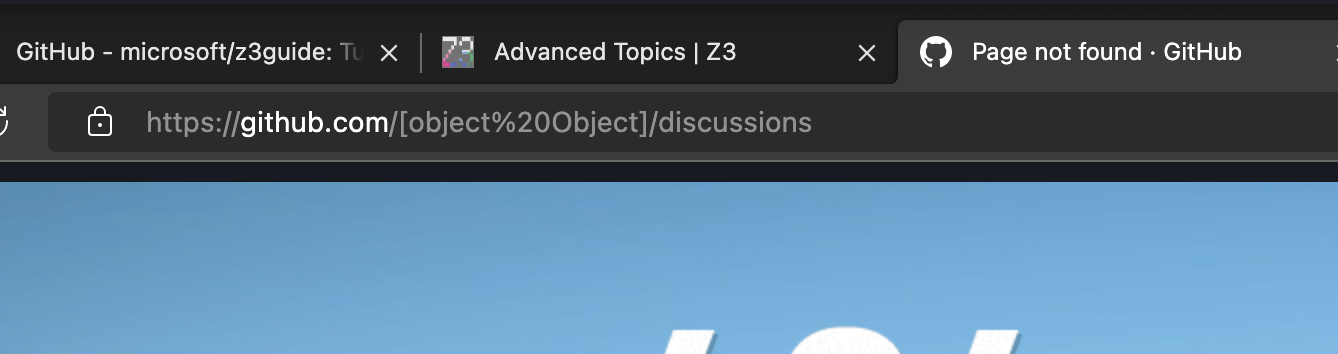 Link generated in "github" button is incorrect · Issue #75 · microsoft/z3guide · GitHub