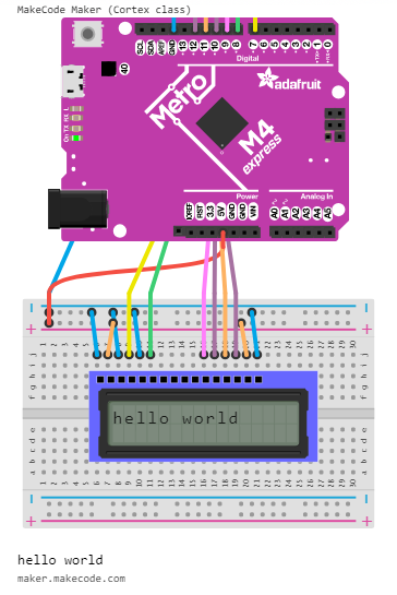 Issue using LCD with Adafruit Metro M4 · Issue #204 · microsoft/pxt-maker · GitHub