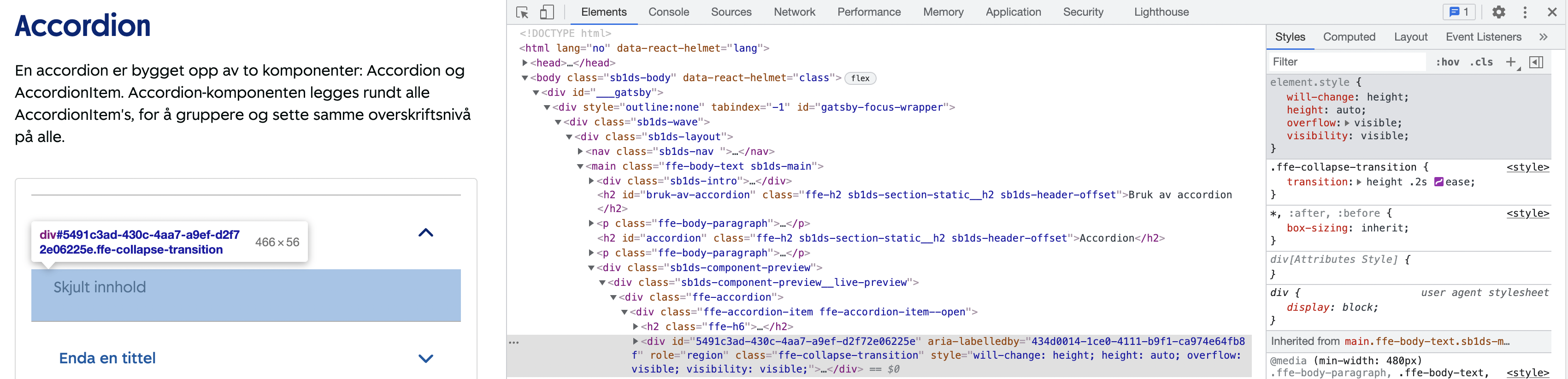 ffe-accordion: Har skjult avhengighet til ffe-collapse · Issue #1323 · SpareBank1/designsystem ...